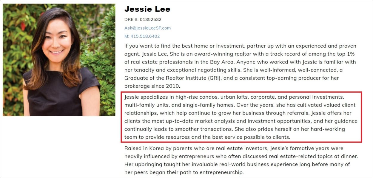 Real Estate Bio for New Agents - roomvu Academy