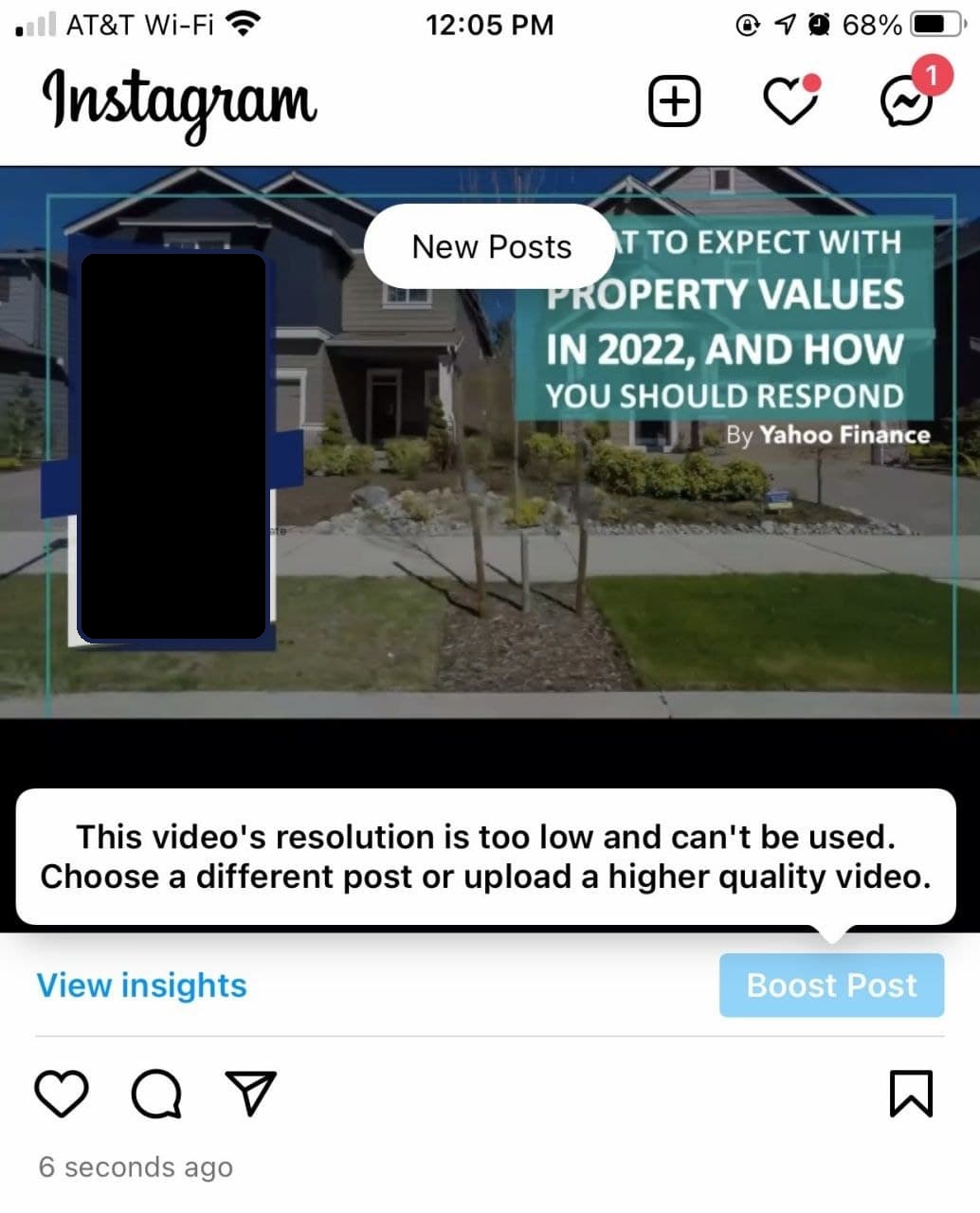 Unable to Boost a Post on Instagram: The Resolution is Too Low - roomvu ...