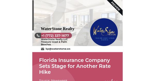 Florida Insurance Company Sets Stage for Another Rate Hike