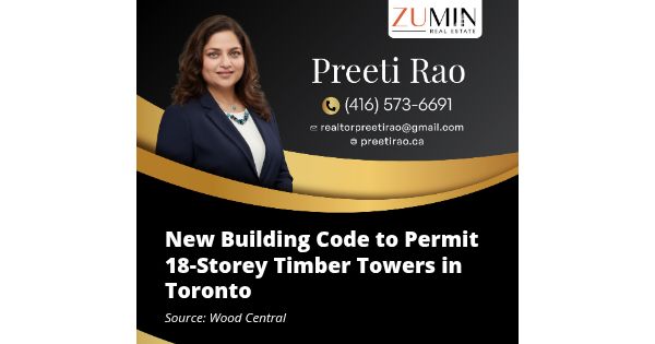 New Building Code to Permit 18-Storey Timber Towers in Toronto