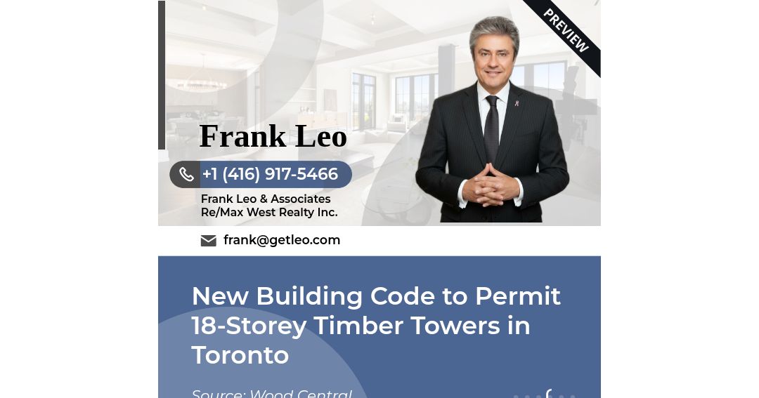 New Building Code to Permit 18-Storey Timber Towers in Toronto